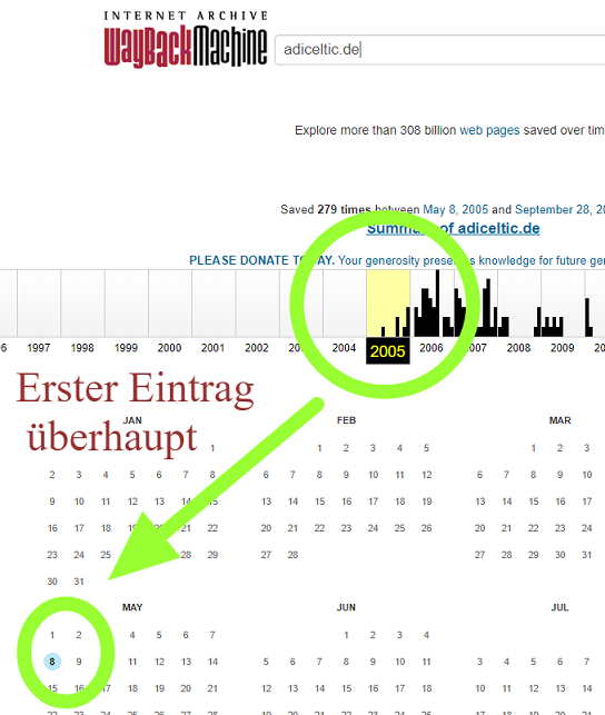 Kennst Du Waybackmachine oder archive.org?